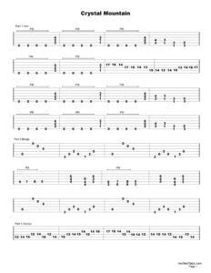 Crystal Mountain Guitar Tab - Verified Tabs